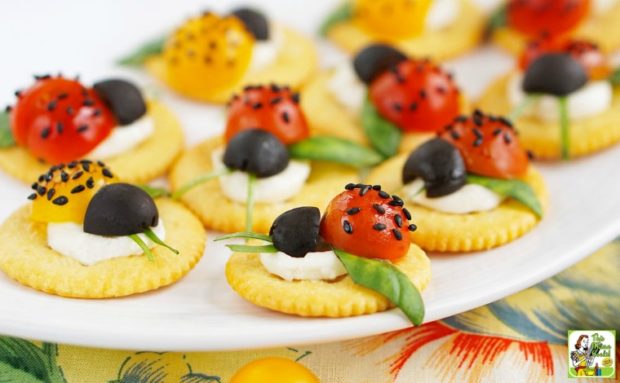 Caprese Ladybugs Appetizer Recipe | This Mama Cooks! On a Diet