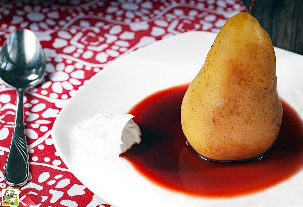 Slow Cooker Poached Pears Recipe | This Mama Cooks! On a Diet