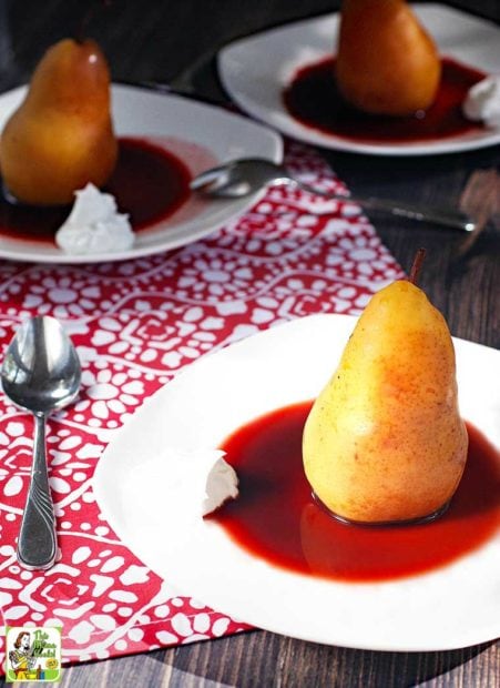 Slow Cooker Poached Pears Recipe | This Mama Cooks! On a Diet