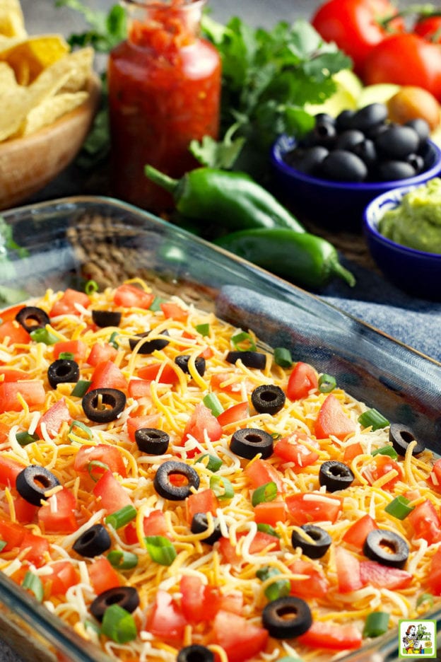 Layered Taco Dip Recipe With Ground Beef And Cream Cheese This Mama Cooks On A Diet
